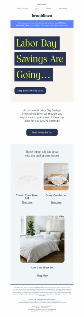 7 Labor Day email marketing examples